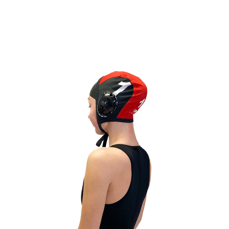 Black TURBO Standard Water Polo Cap Set with 3 Numbers - KAP7 International